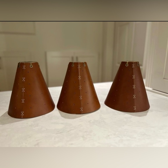 Lostine | Other | 3 Lostine Sarah Cone Leather Pendants Tan With Brass ...